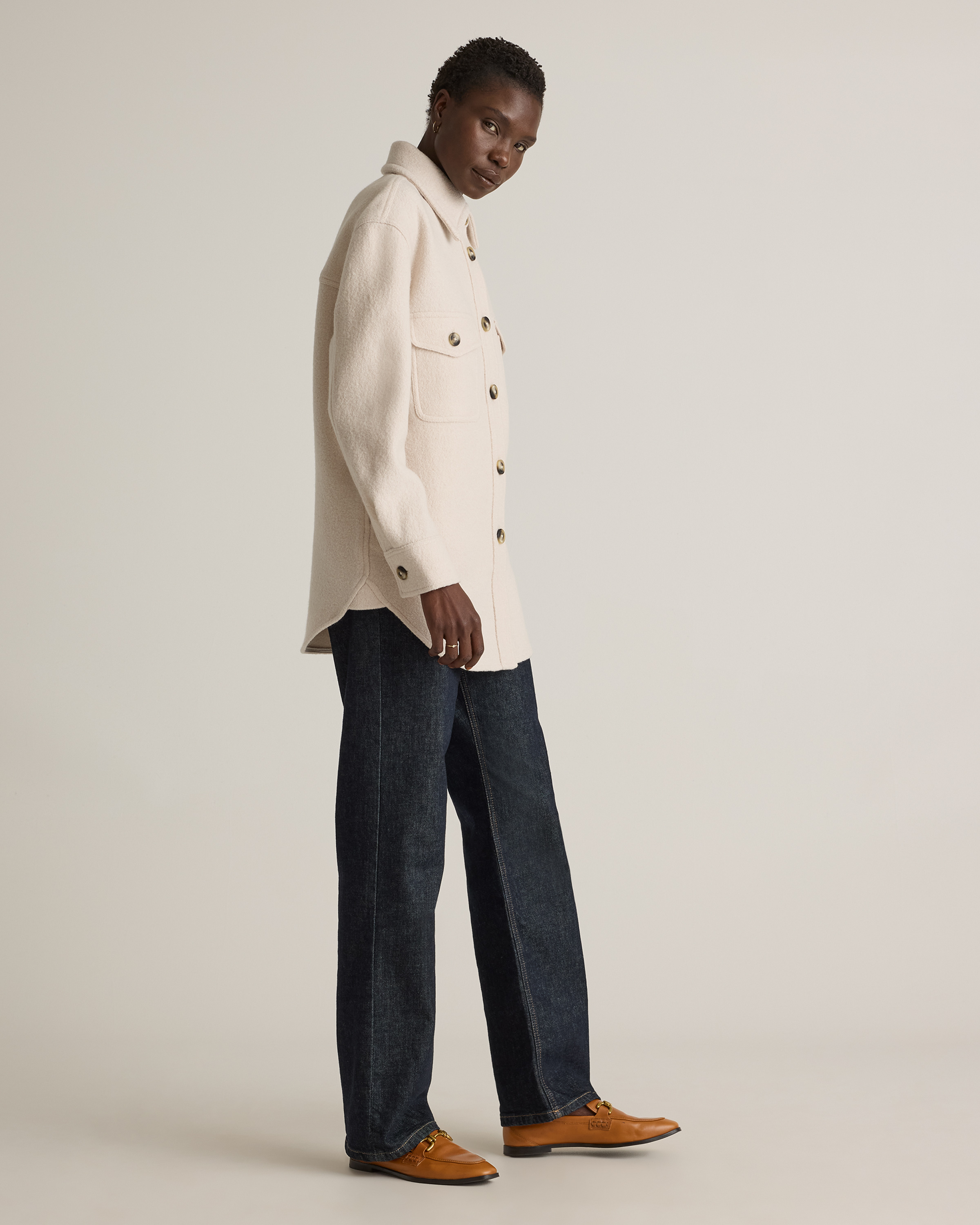 QUINCE QUINCE Merino Wool Shirt Jacket